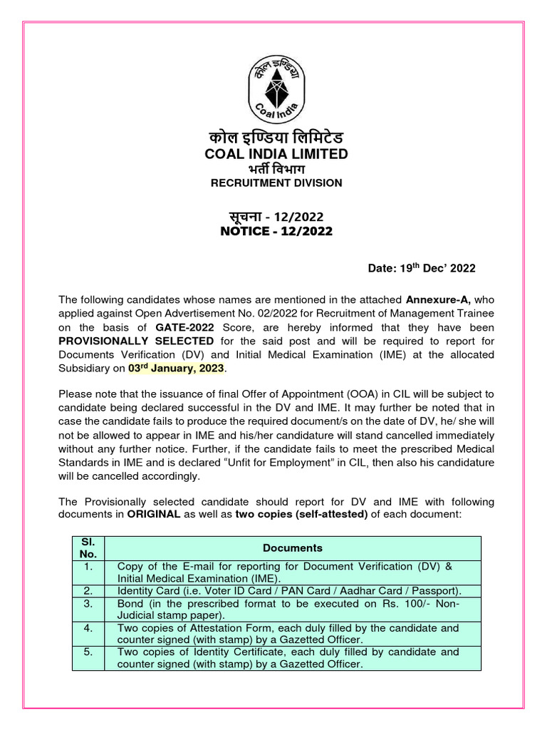 Notice Phase4 | PDF | Government Of India | Government