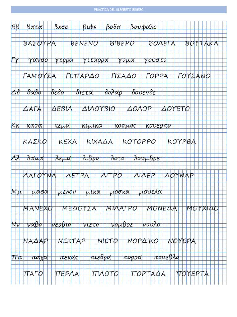 ejercicios alfabeto | PDF