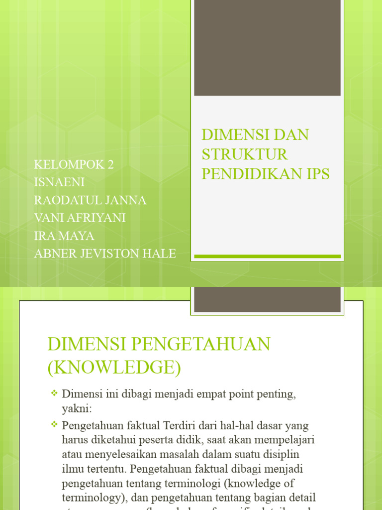 Dimensi Dan Struktur Pendidikan Ips Kelompok 2 Isnaeni | PDF
