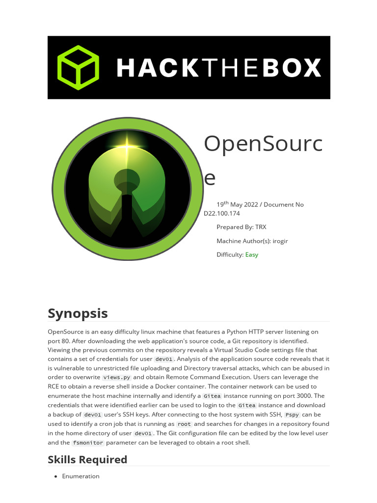 471-OpenSource HTB Official Writeup Tamarisk | PDF