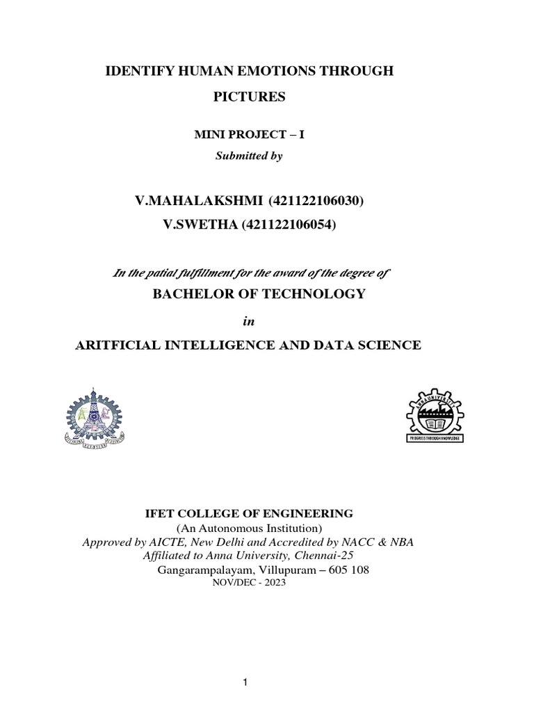 Pro Mahi 1 1 Pdf Deep Learning Emotions