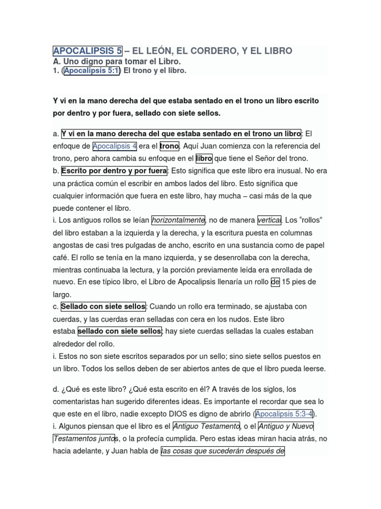 Apocalipsis 5 | PDF