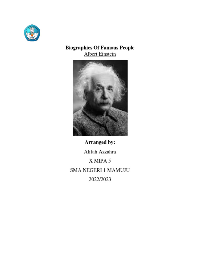 Albert Einstein Biography Project Alifah | PDF | Albert Einstein ...