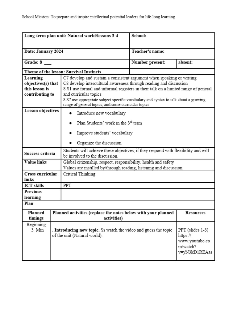 Lesson Plan 1 Lessons 1-27 | PDF | Learning | Educational Technology