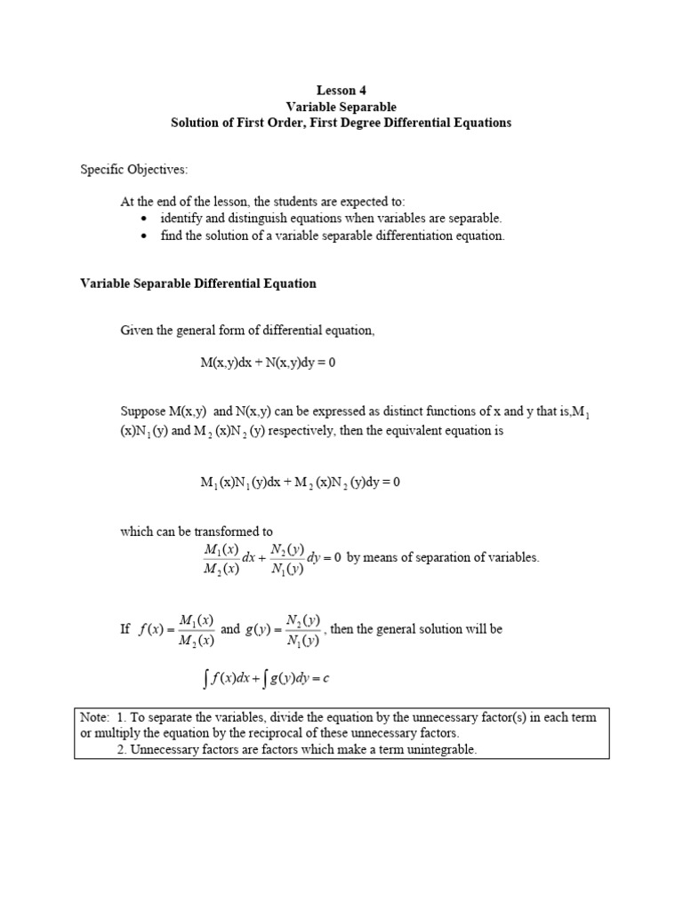 Lesson 4 6 | PDF | Equations | Mathematical Analysis