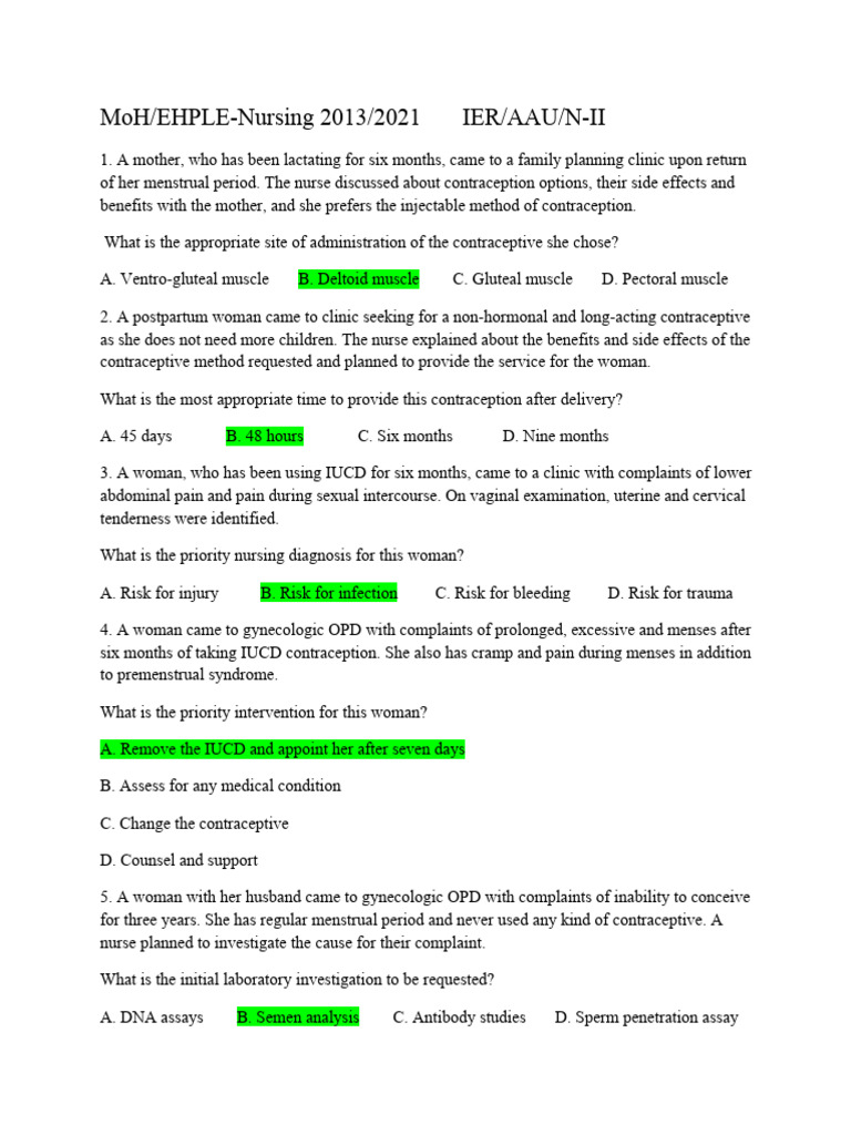 Sample Licensure Exam Part 1 L | PDF