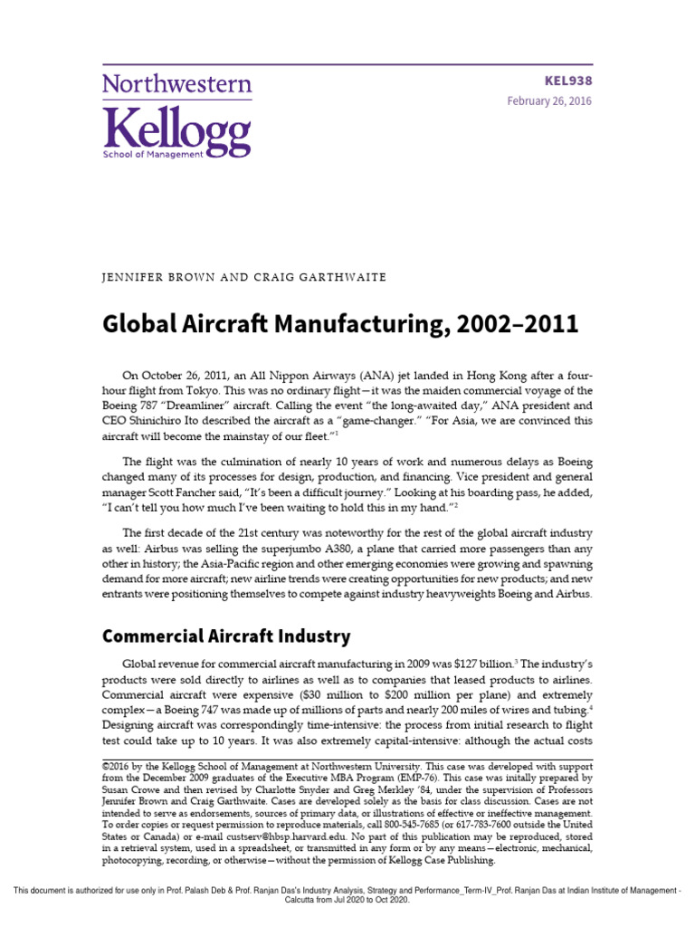 Global Aircraft Manufacturing 2002-2011 | Download Free PDF | Airbus | Airlines