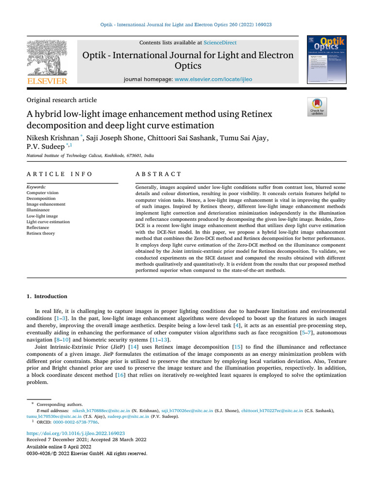 Hybrid Low-Light Image Enhancement Method | PDF | Image Editing | Deep ...