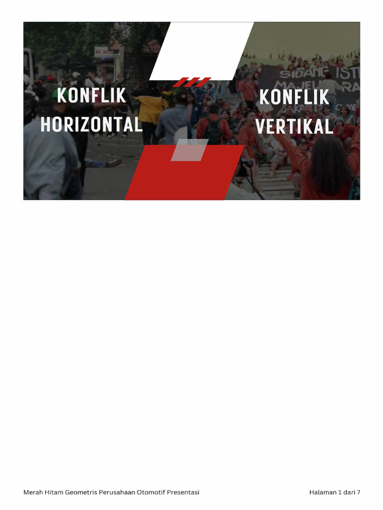 Permasalahan Konflik Sosial Vertikal Dan Horizontal | PDF