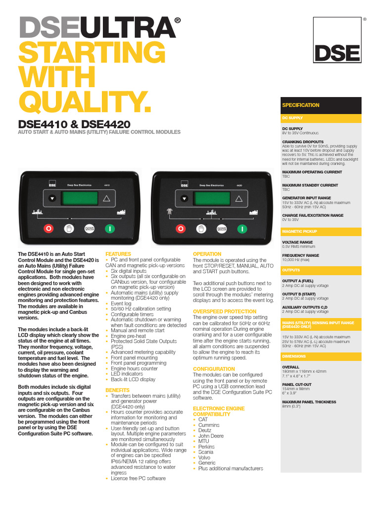 Dse 4410 4420 | PDF