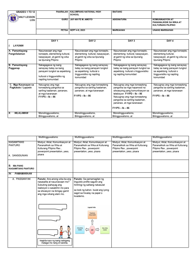 Q1 - WK2 - Monolingguwalismo, Bilingguwalismo, at Multilingguwalismo | PDF