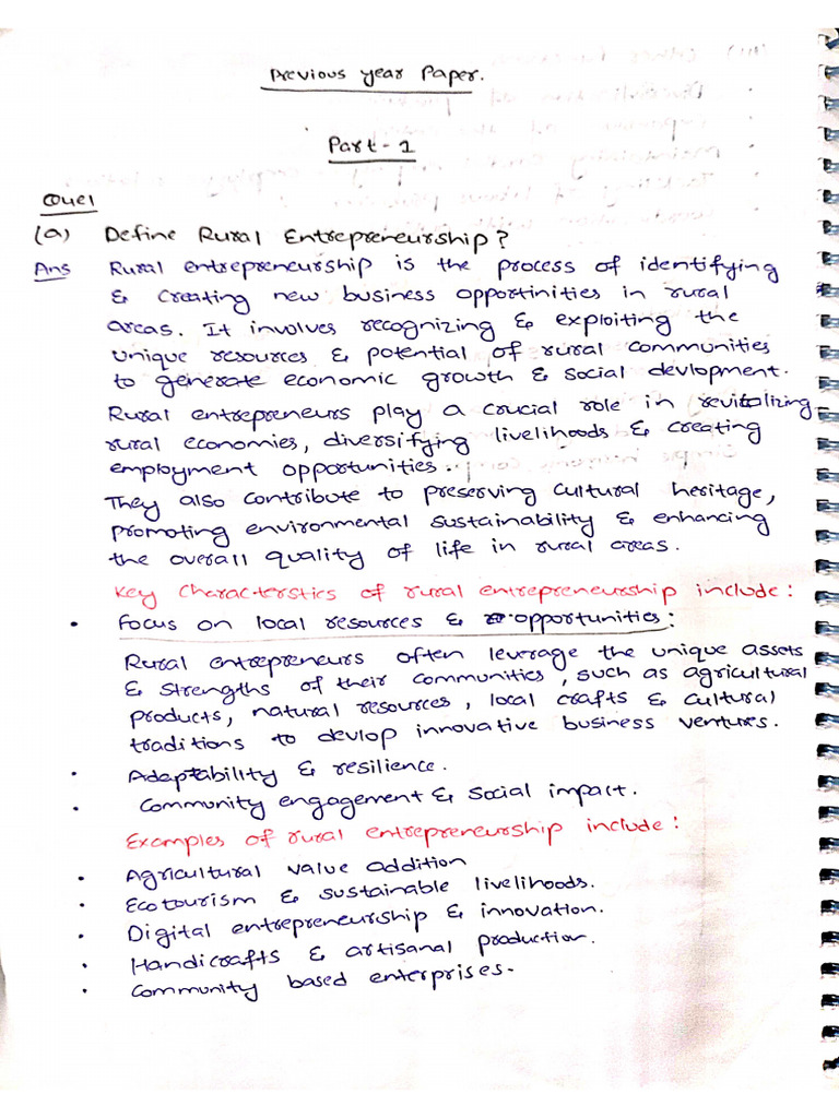 Entrepreneurship PYQ | PDF