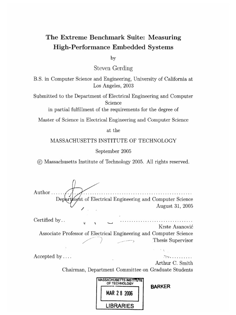 The Extreme Benchmark Suite: High-Performance Embedded Systems | PDF | Data Compression | Input ...