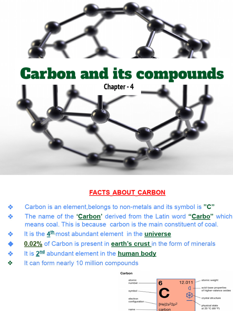 Carbon Compounds and Chemistry | PDF