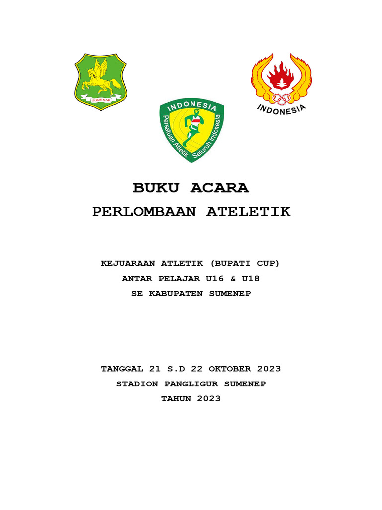 Buku Acara Lomba U16 | PDF