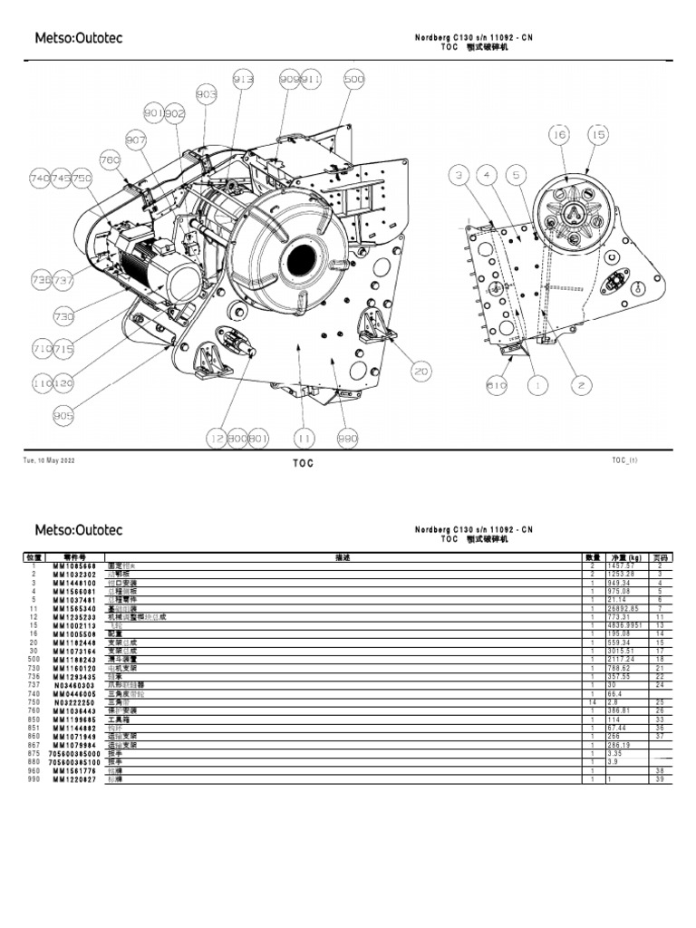 Nordberg C130 S N 11092 - CN | PDF