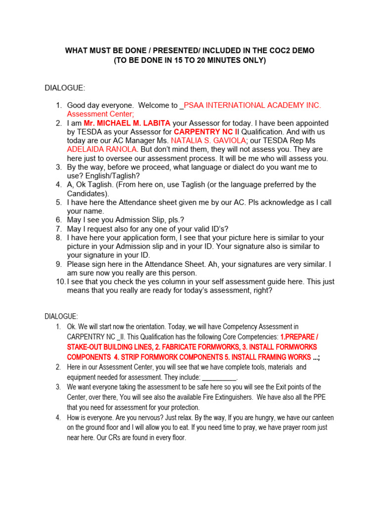 Coc2 Script | PDF