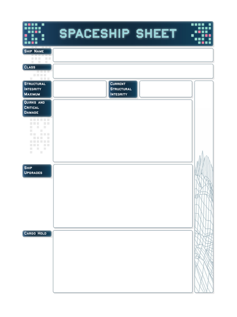Stargrave Bold Endreavour Ship Sheets | PDF