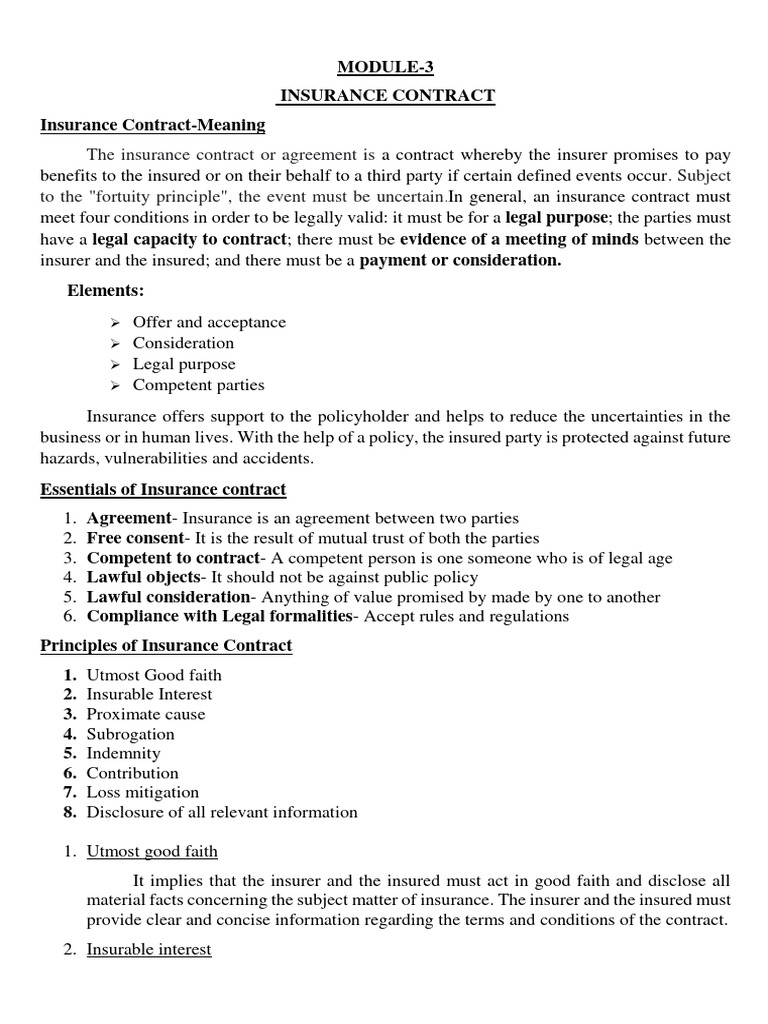 Insurance Management MOD 3-4 | PDF | Insurance | Underwriting