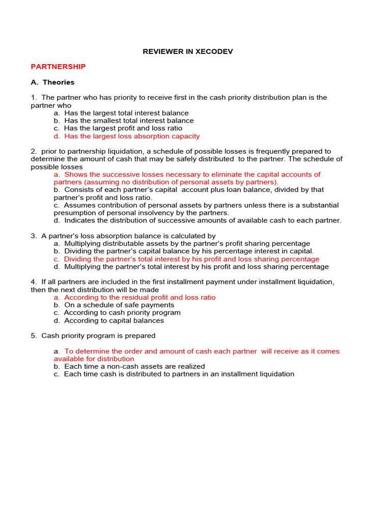 REVIEWER | PDF | Dividend | Debits And Credits