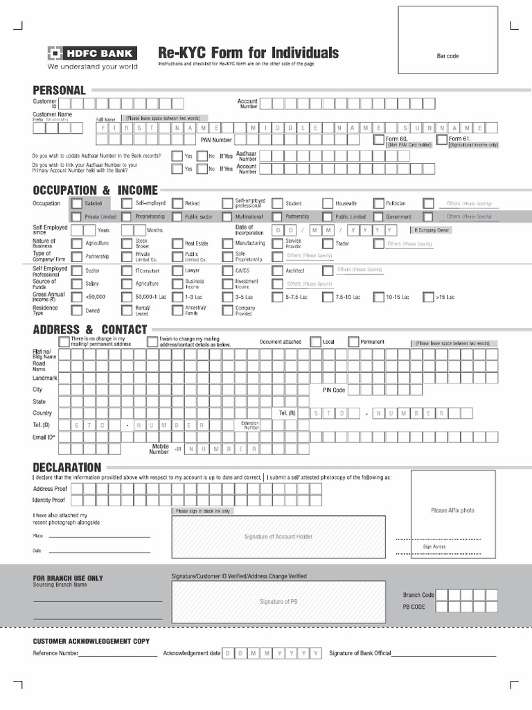 REKYC Form Individual 3 | PDF