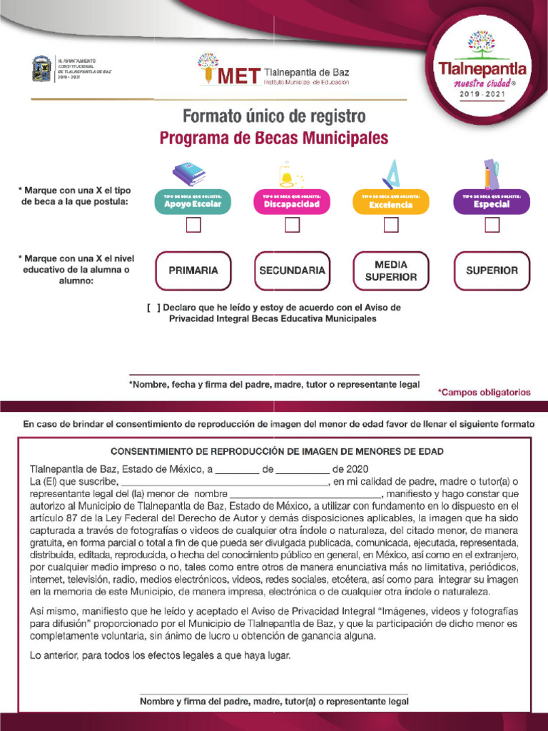 Becas Formato 1 | PDF