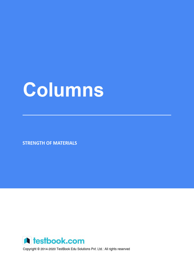 Columns - Study Notes | PDF | Buckling | Building Engineering