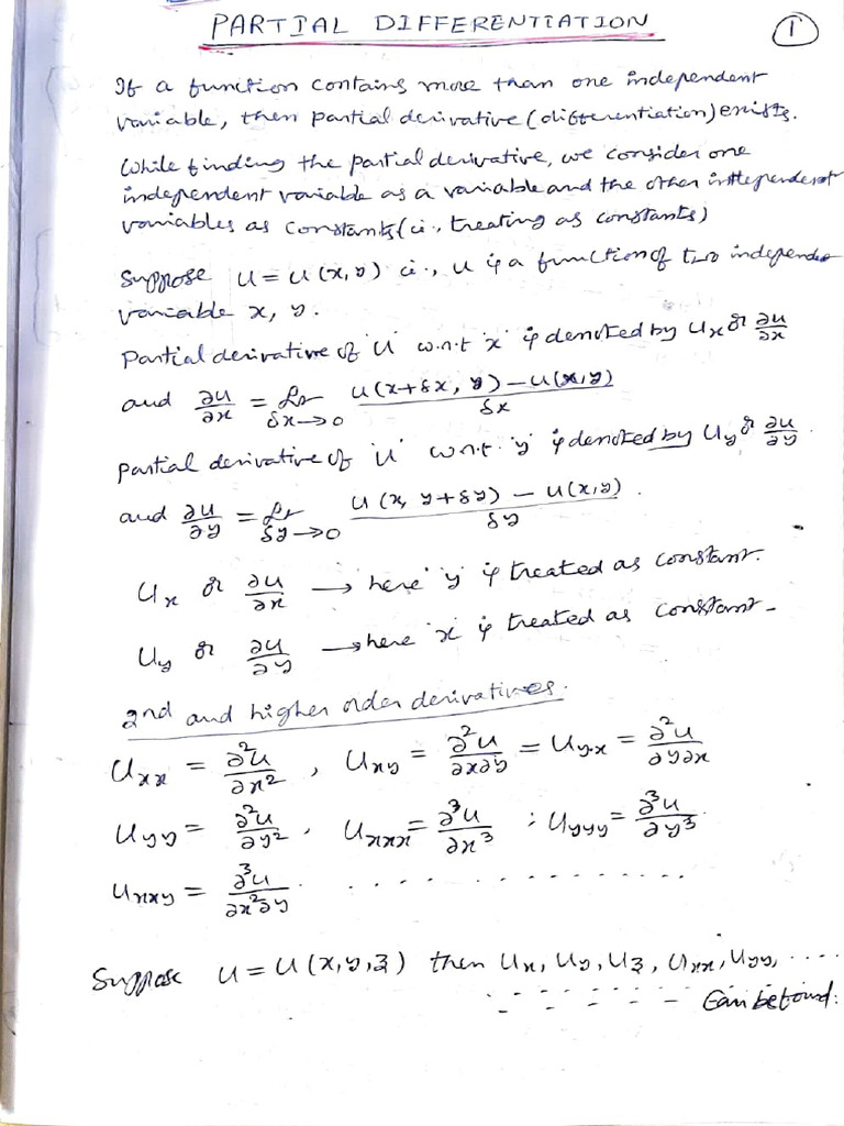 22mat11 (2023-24) Module - 3 Partial Differentiation | PDF | Differential Equations | Matrix Theory