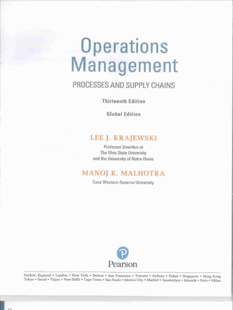 Operations Management | PDF