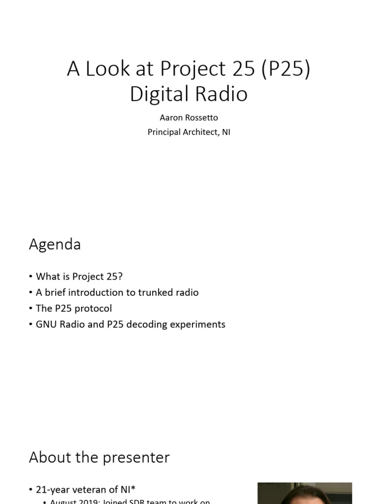 A Look at Project 25 (P25) Digital Radio | PDF | Modulation | Radio