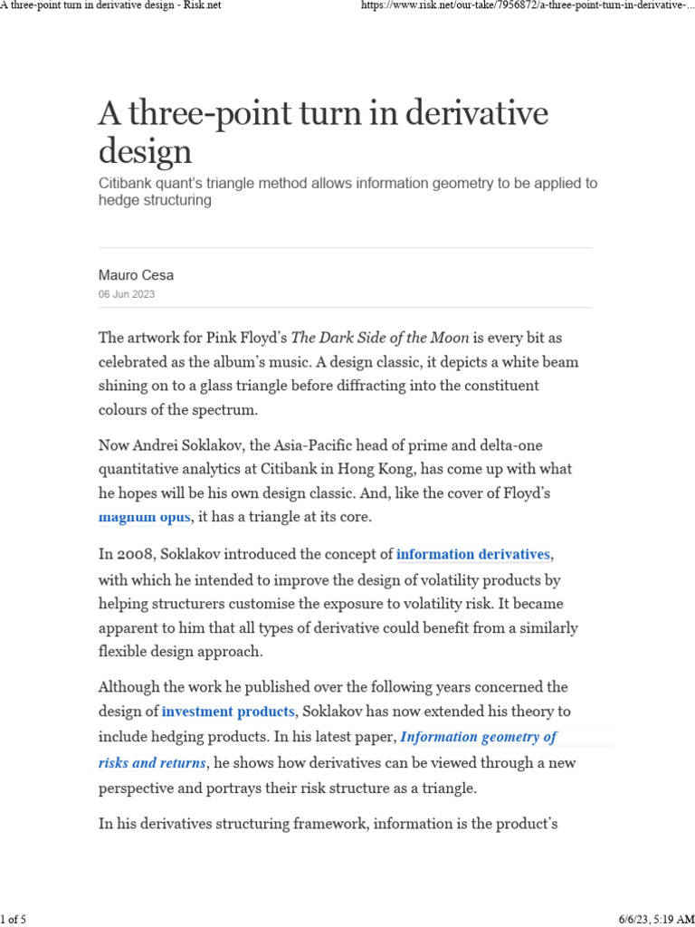 Derivative Design | PDF