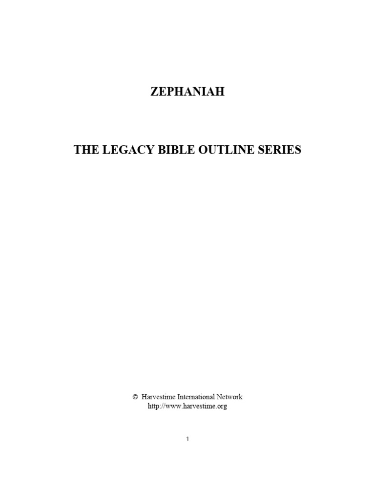 Zephaniah Outline | PDF | Sodom And Gomorrah | Prophecy