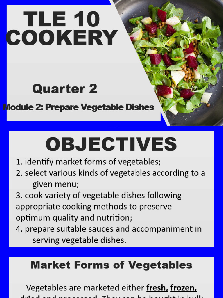 Cooking Methods for Vegetable Dishes | PDF | Cooking | Vegetables