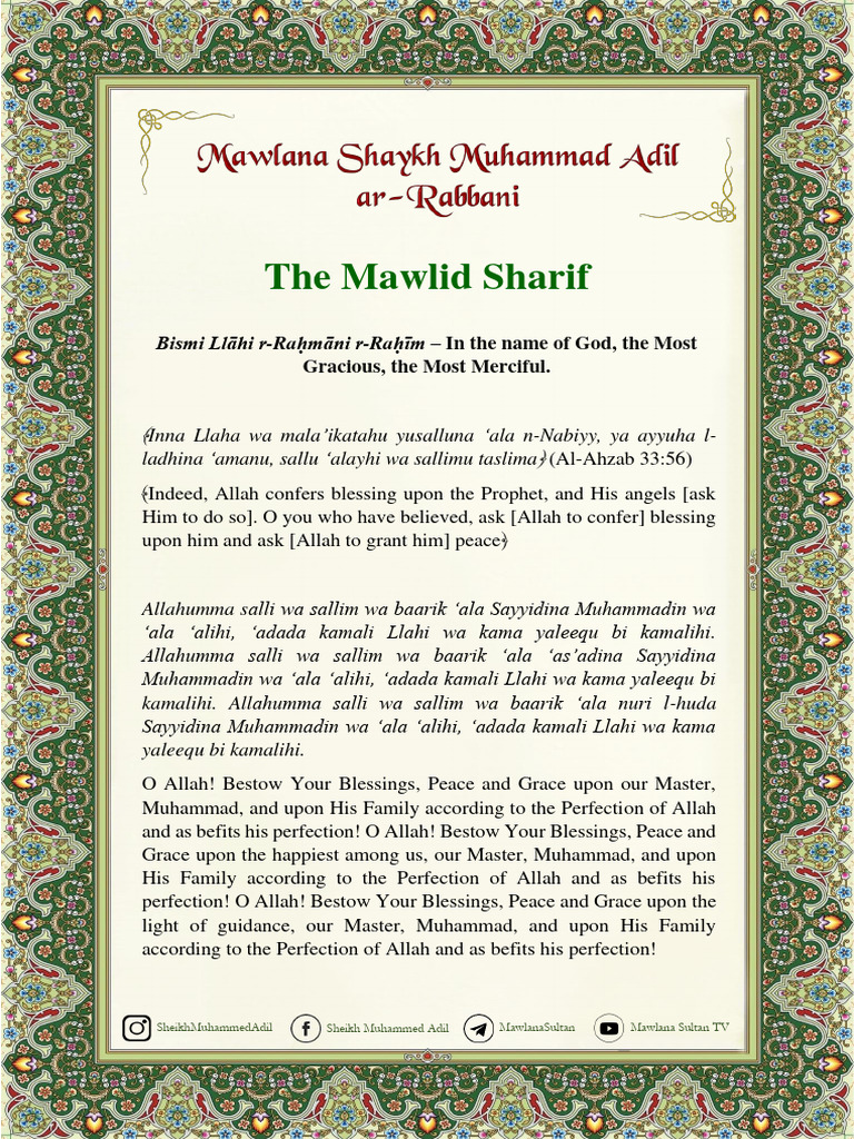 Mawlid EN | PDF | Abrahamic Religions | Religious Belief And Doctrine