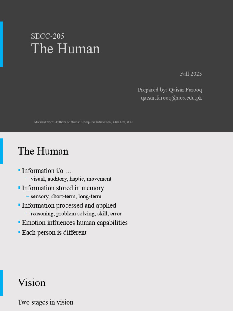 2 - The Human | PDF | Perception | Visual Perception