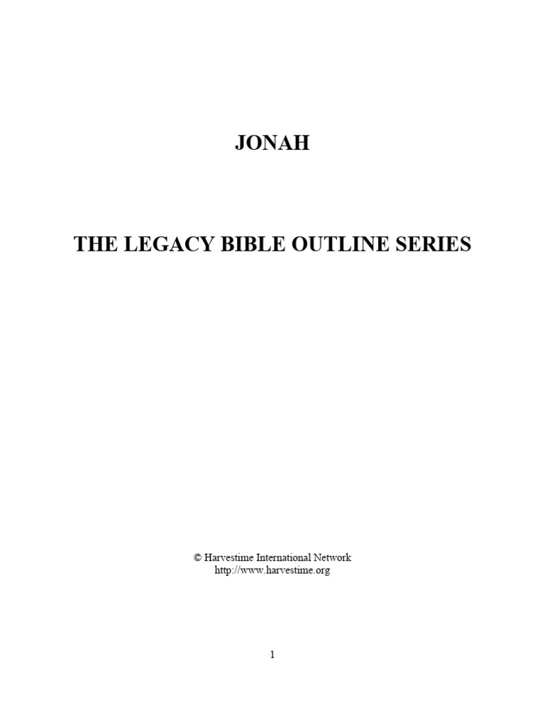 Jonah Outline | PDF