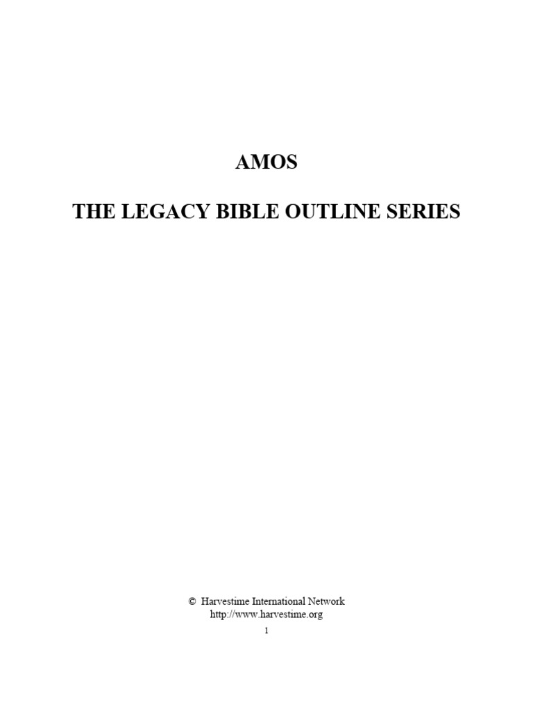 Amos Outline | PDF
