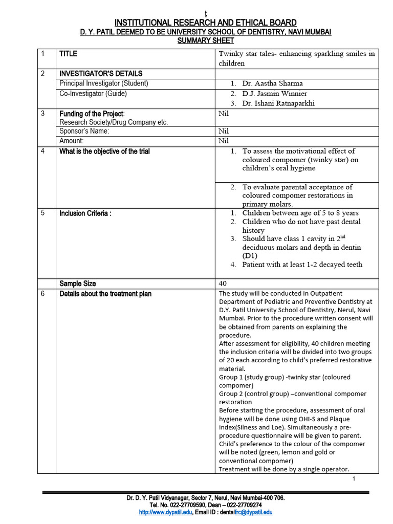 Summary Sheet Poster | PDF