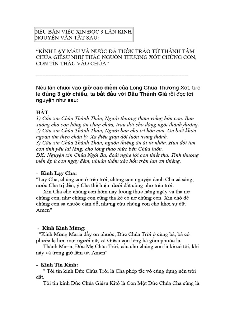 KINH LONG CHUA THUONG XOT | PDF