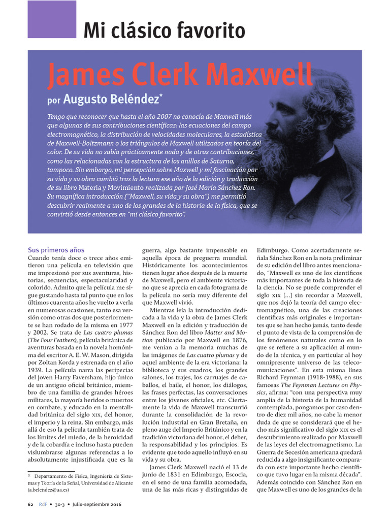 James Clerk Maxwell | PDF | James Clerk Maxwell | Electromagnetismo