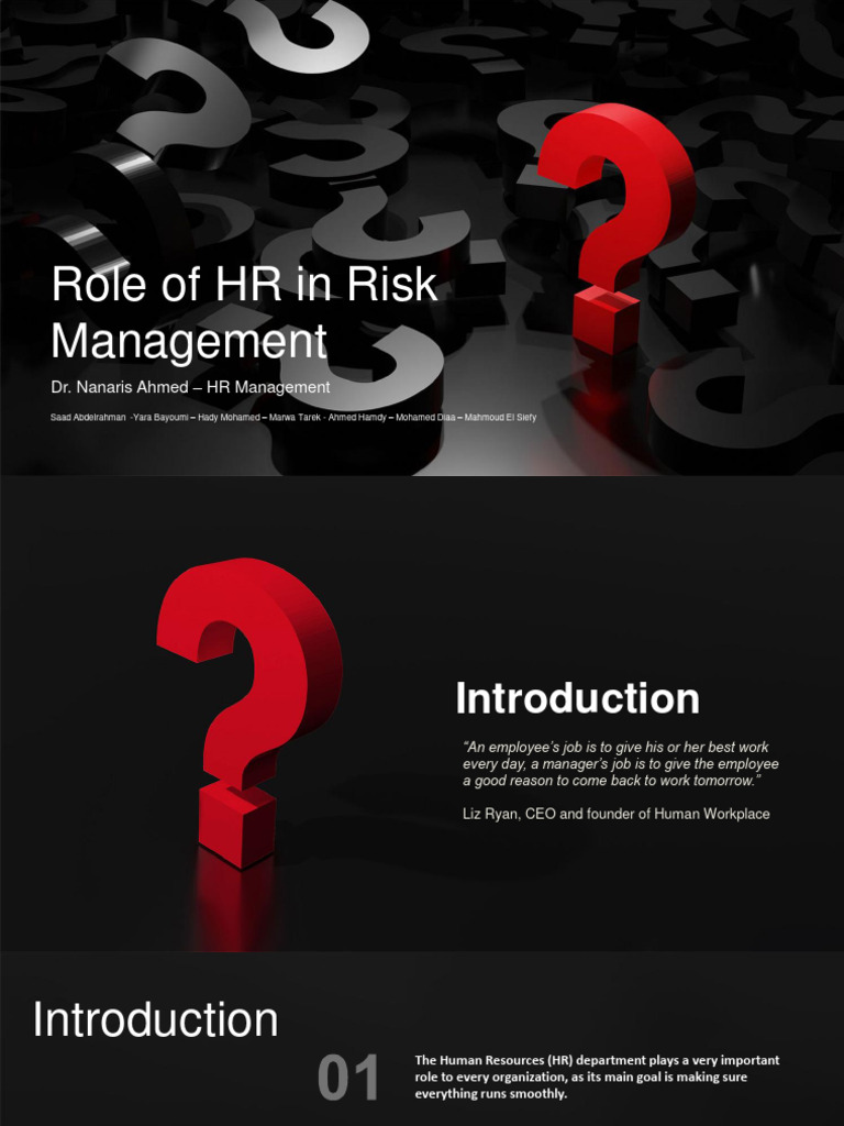 Role of HR in Risk Management | PDF | Information Security ...