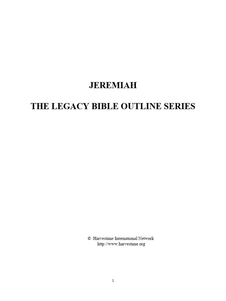 Jeremiah Outline | PDF