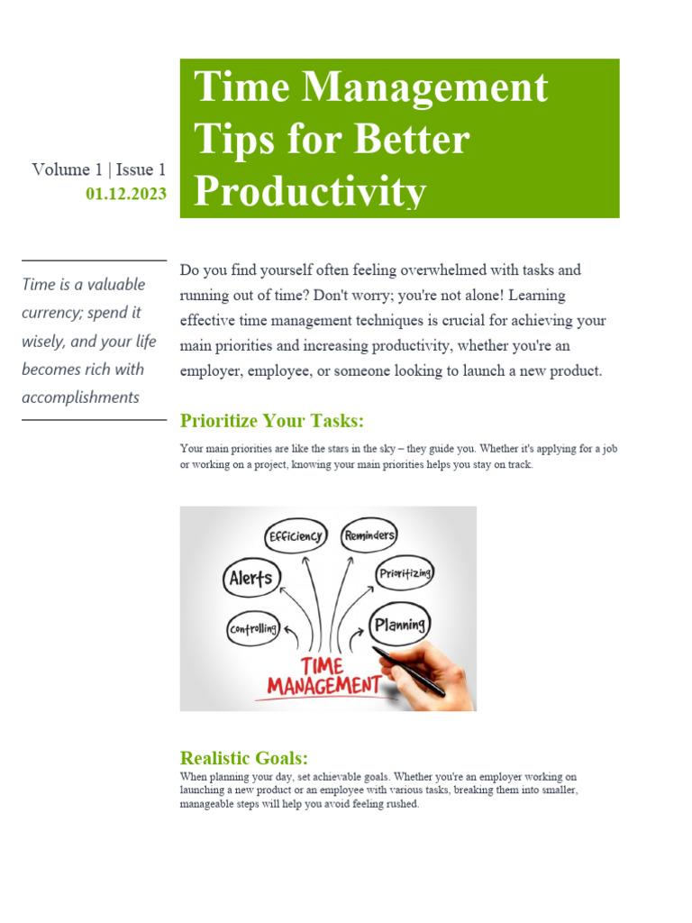 article time management | PDF