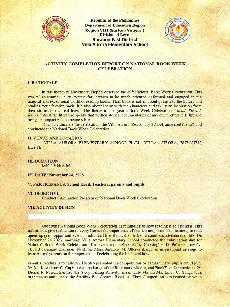 Acr - National Book Week 2023 - Villa Aurora Es | PDF