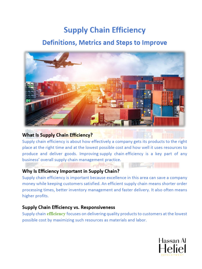 Efficiency Definitions, Metrics and Steps To Improve | PDF | Supply ...