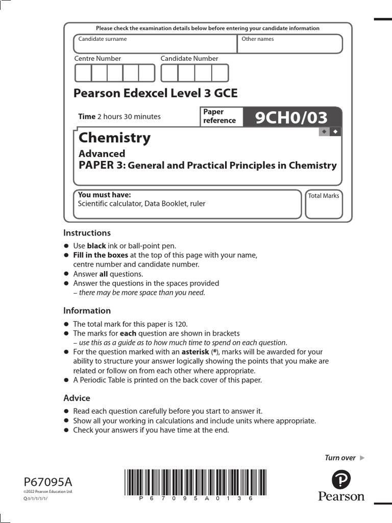 Chem Paper 3 2022 | PDF