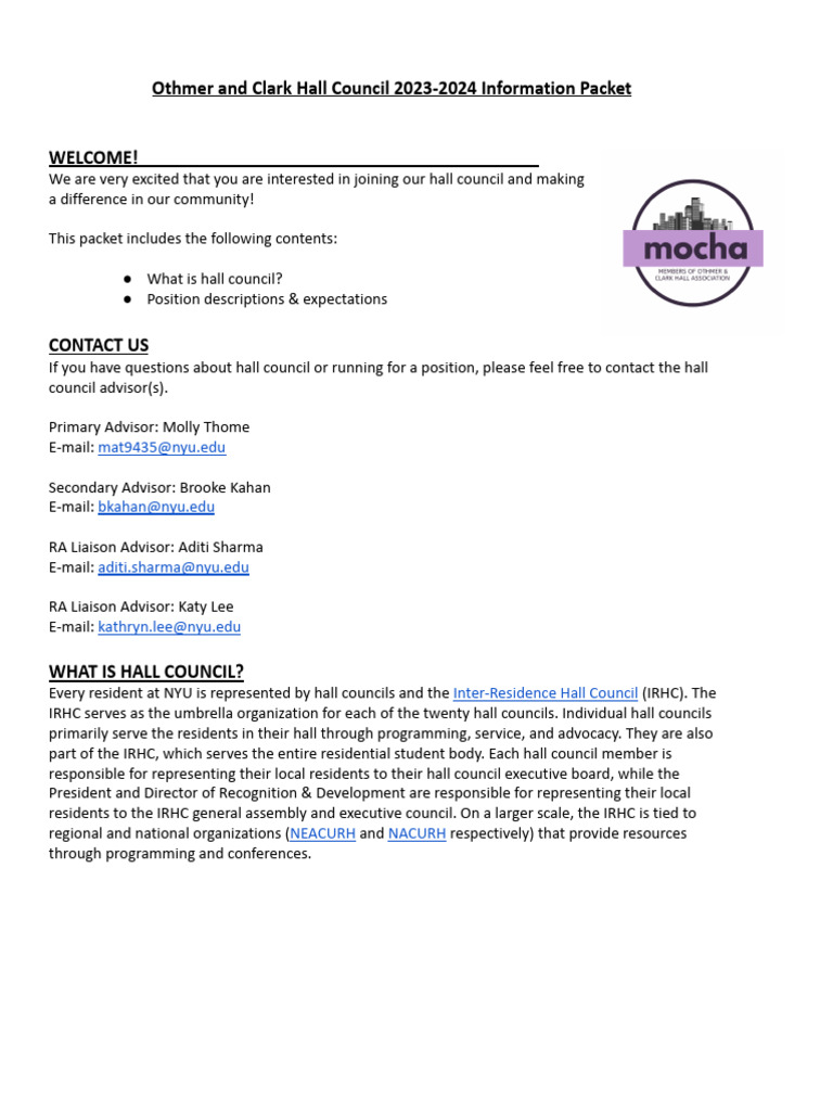 Election Information Packet 23-24 | PDF