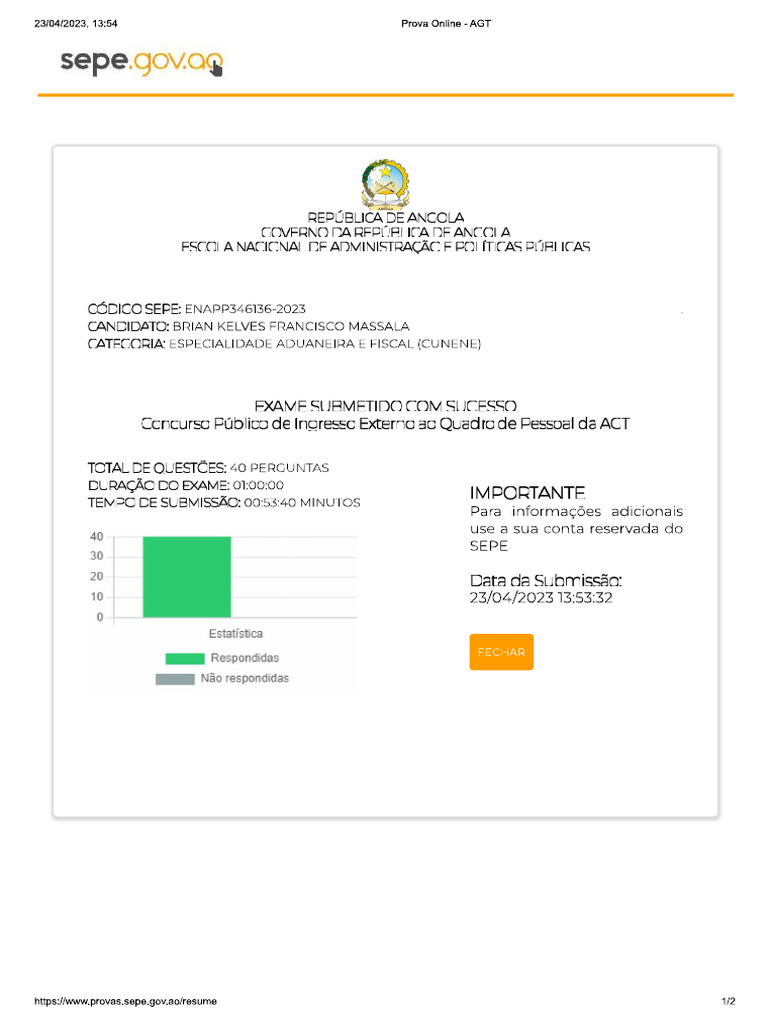 Prova Online - AGT | PDF