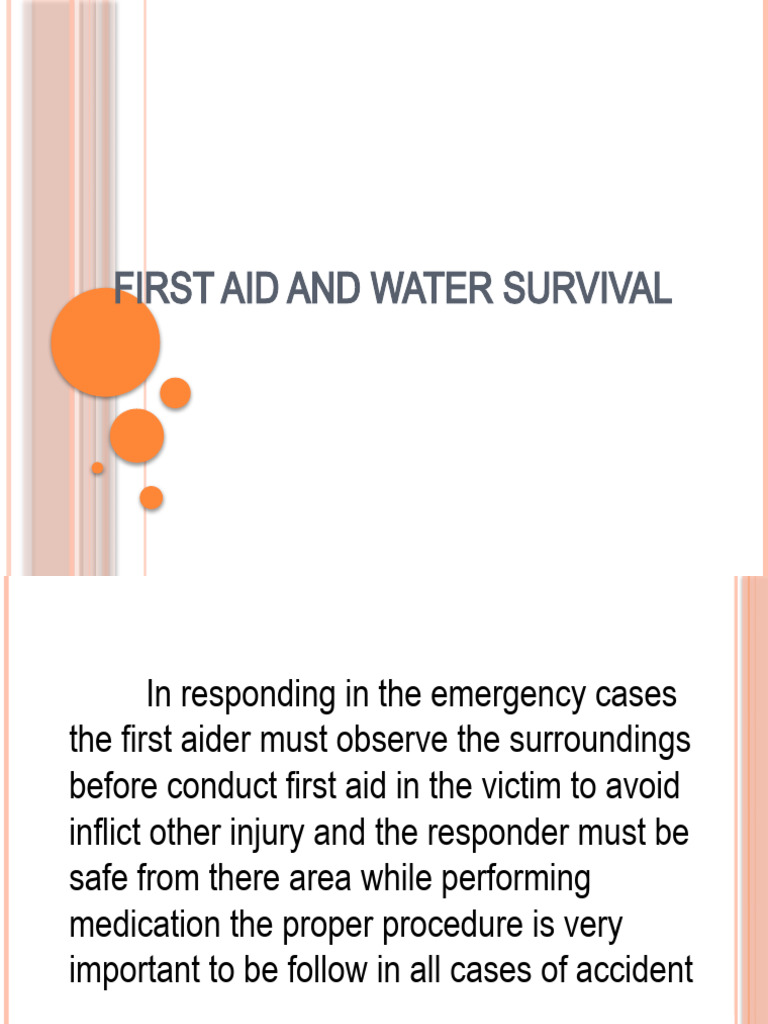 First Aid and Water Survival | Download Free PDF | Swimming | Shock ...
