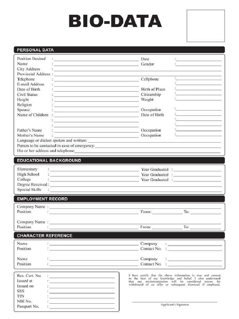 BD Form | PDF